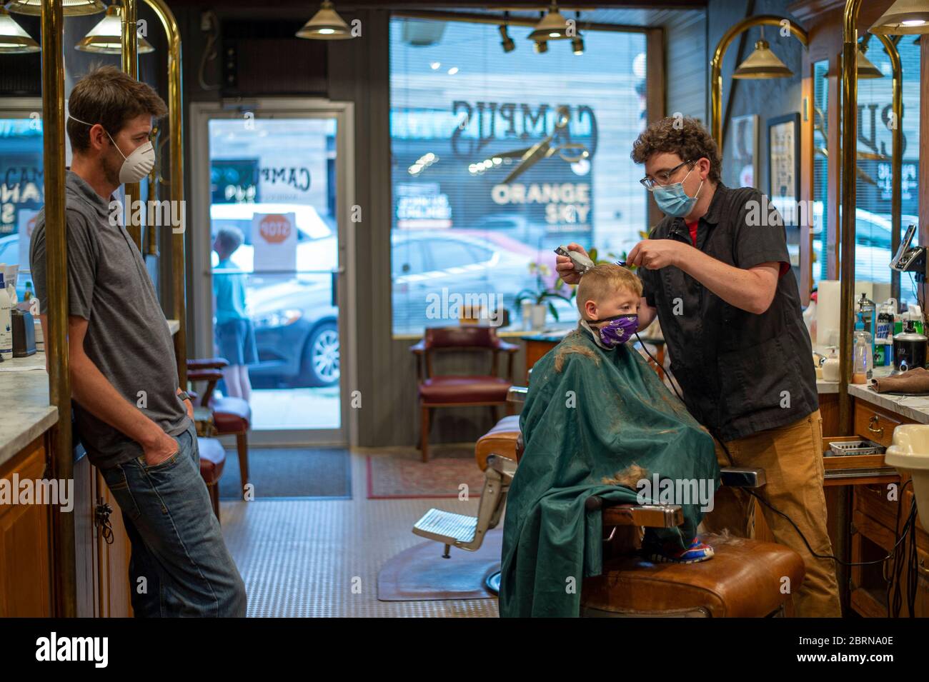 Manhattan, Kansas, USA. 20th May, 2020. DYLAN ROBERTS, cuts LANCE ...