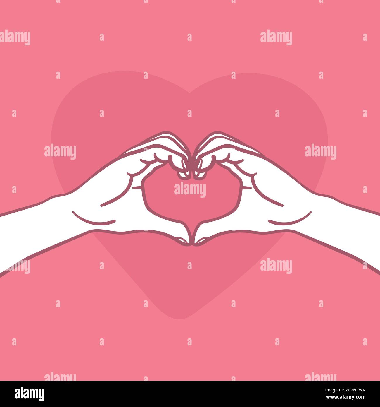 Hand making heart on Stock Vector Images - Alamy