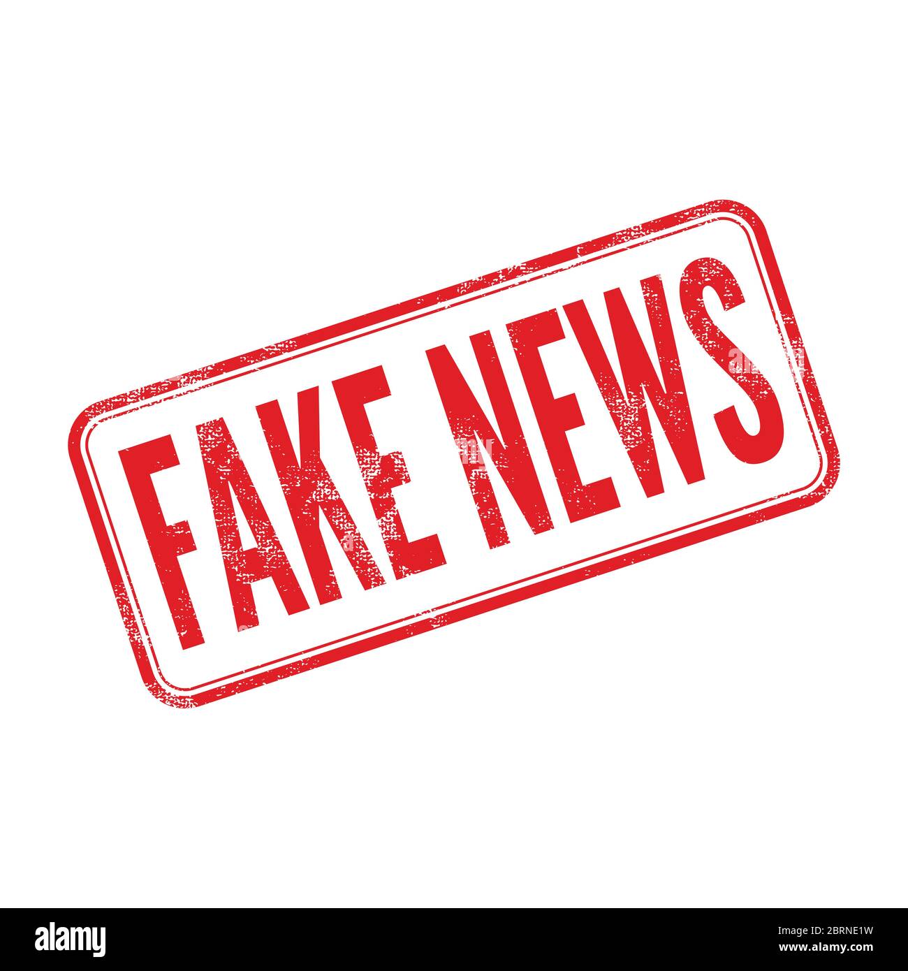 Fake News, Red rubber stamp isolated on white background Stock Vector ...