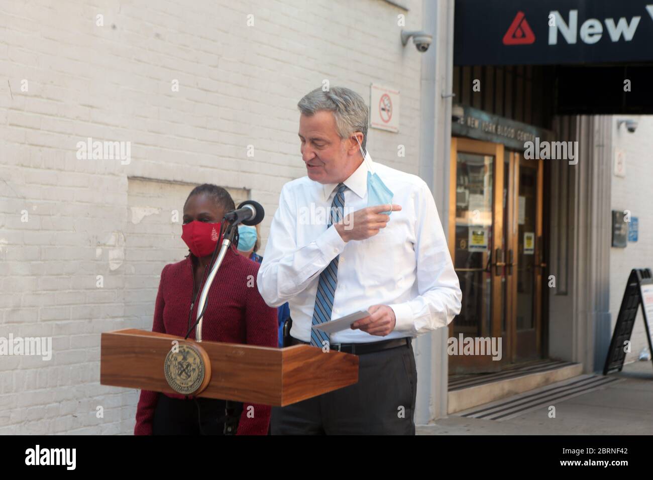 NEW YORK, NEW YORK-MAY 21, 2020- New York City Mayor Bill De Blasio ...