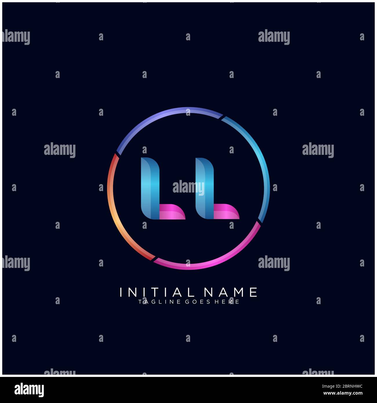 Ll logo vector vectors circle hi-res stock photography and images - Alamy