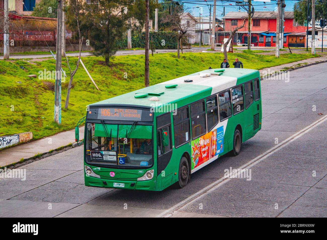 Santiago, Chile - July 2016: A public transport bus in Santiago Stock ...