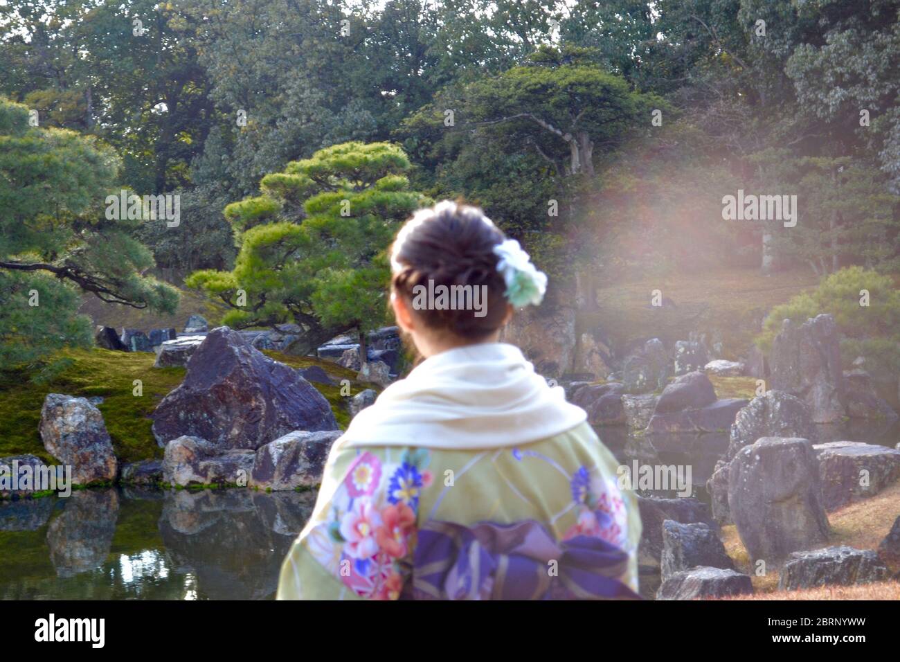 Geisha japan and back view hi-res stock photography and images - Alamy