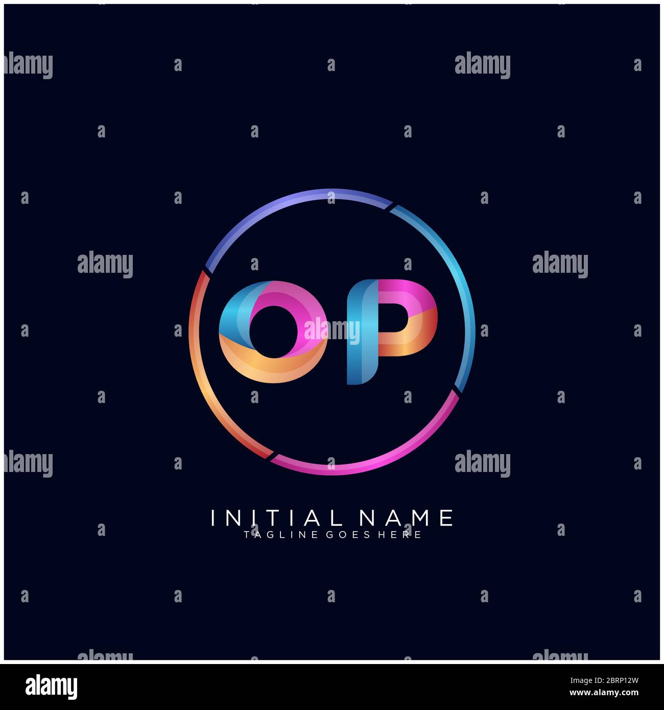 Op initial logo hi-res stock photography and images - Alamy