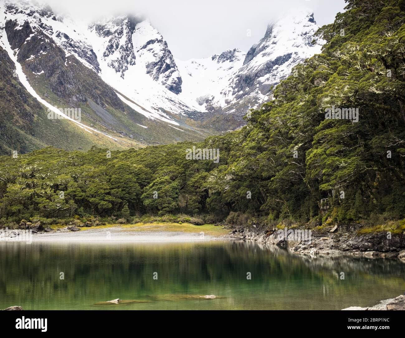 Lake Mackenzie, with Emily Pass in the background, Routeburn Track ...