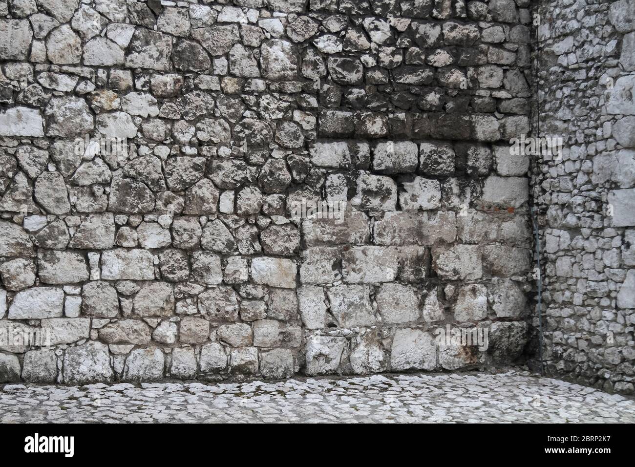 Stone medieval texture. Textured gray wall and cobblestones Stock Photo ...