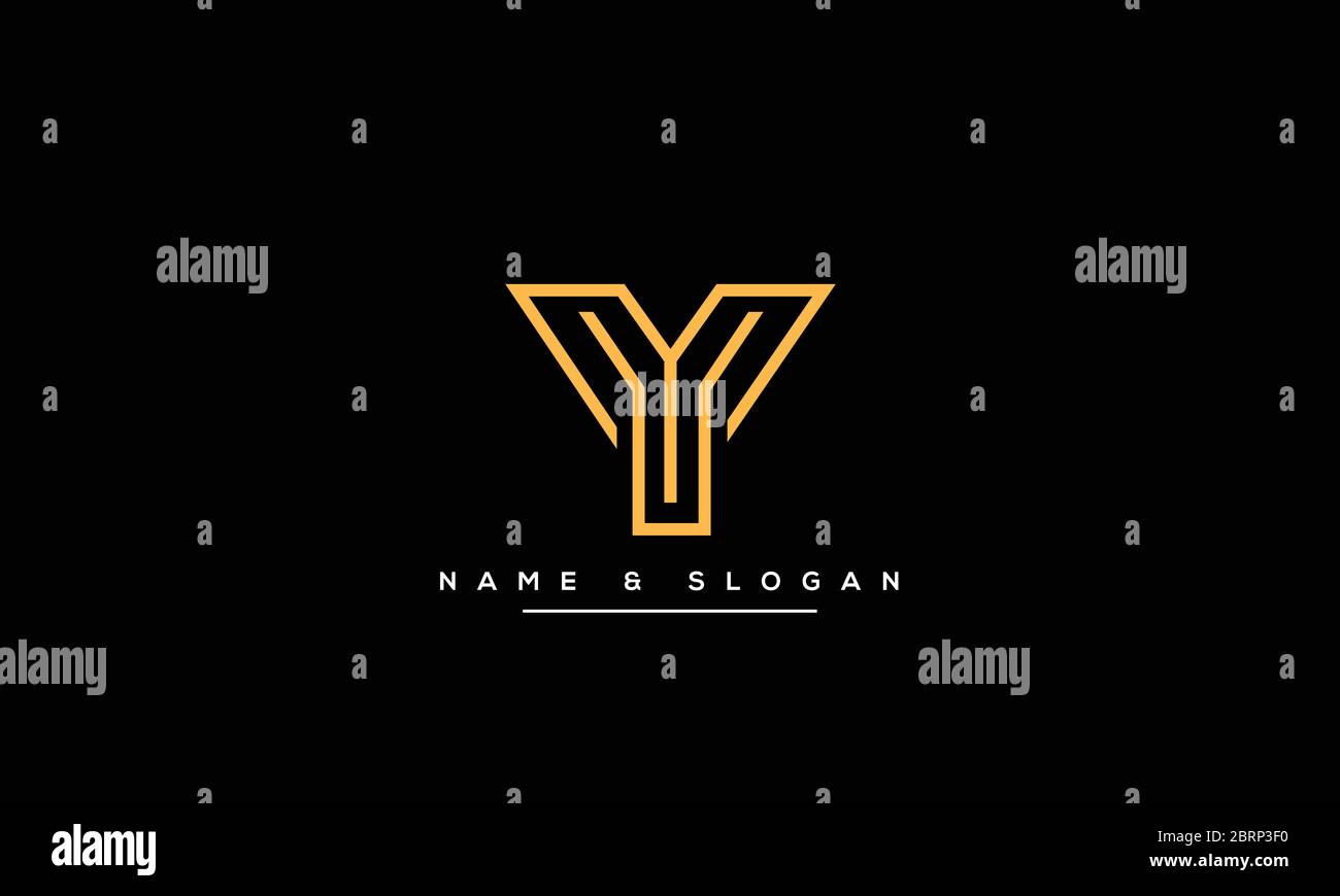 Abstract Letter Y, YY Logo Monogram Stock Vector Image & Art - Alamy