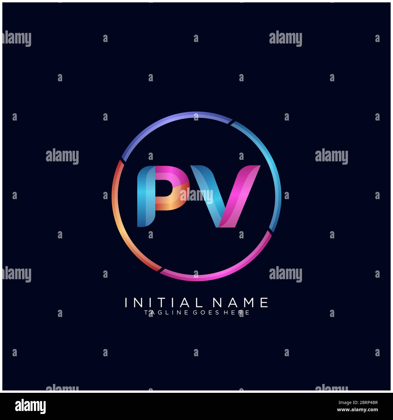 Pv modern logo hi-res stock photography and images - Alamy