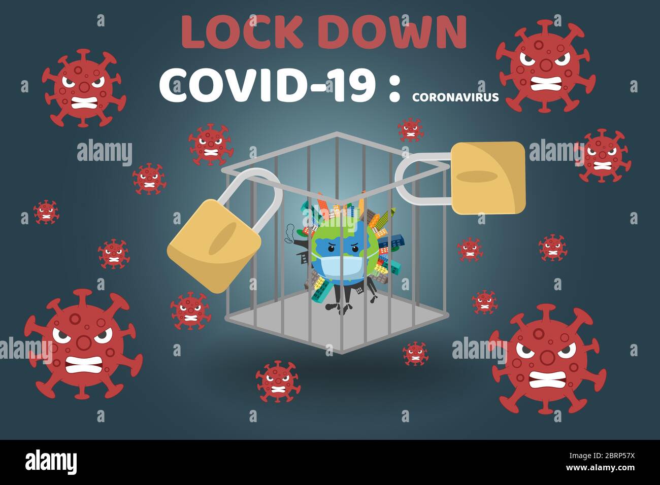 Covid-19 Pandemic world lockdown for quarantine. Covid-19 Coronavirus ...