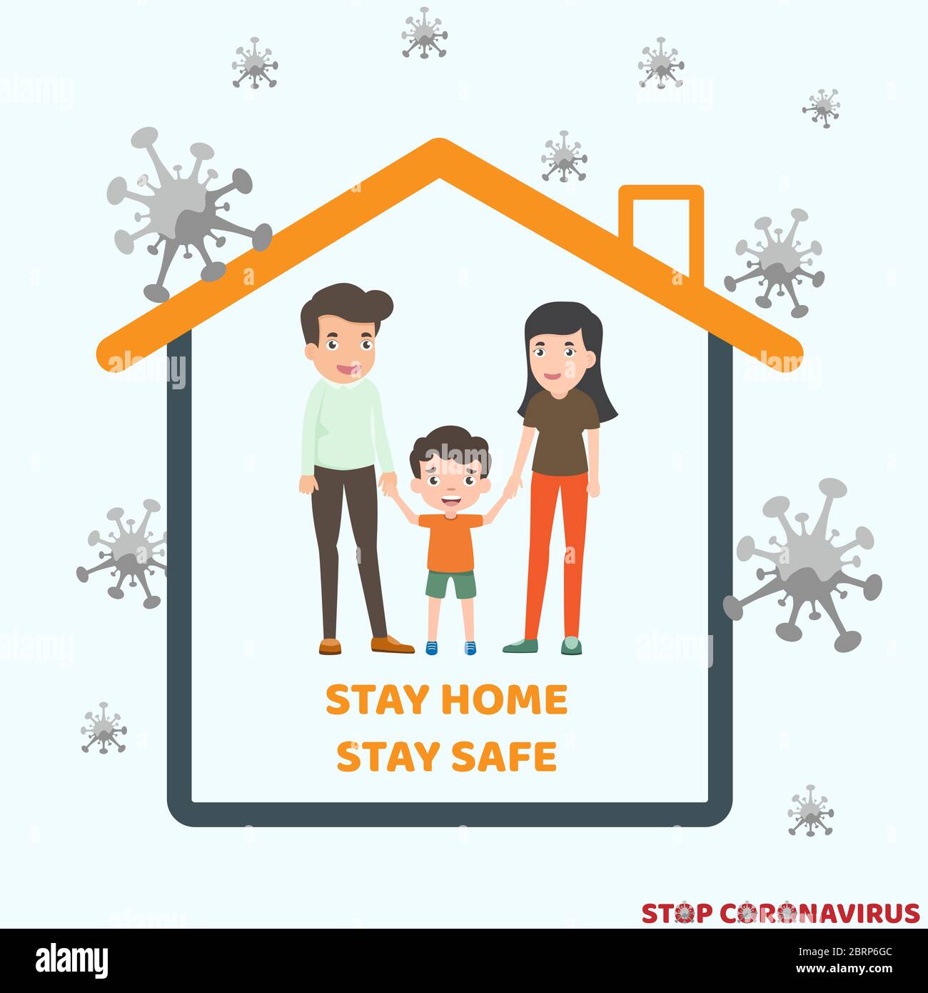 stay at home awareness social distancing campaign, Stop coronavirus or ...