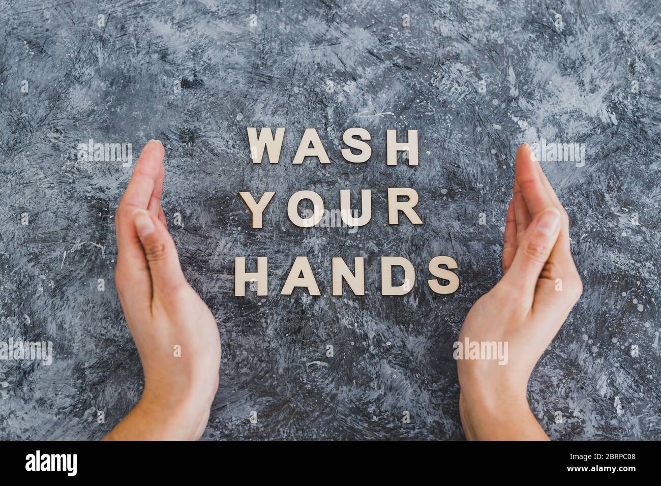 keep clean to fight bacteria and viruses, hand surrounding text Wash ...