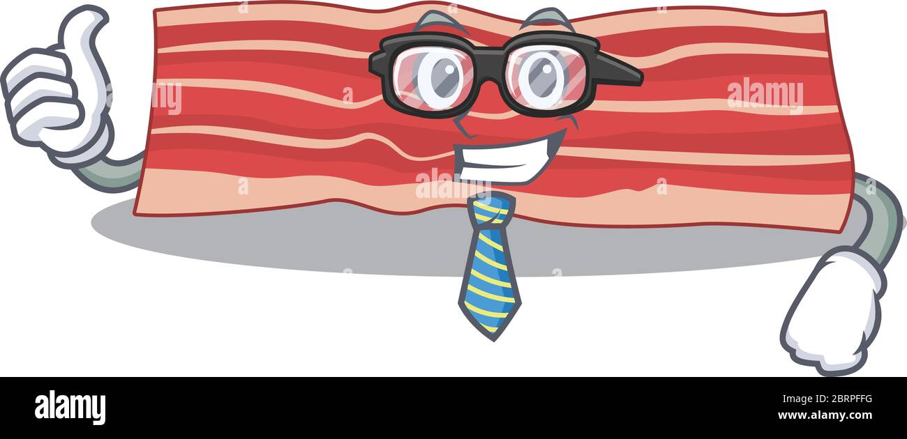 cartoon drawing of bacon Businessman wearing glasses and tie Stock ...