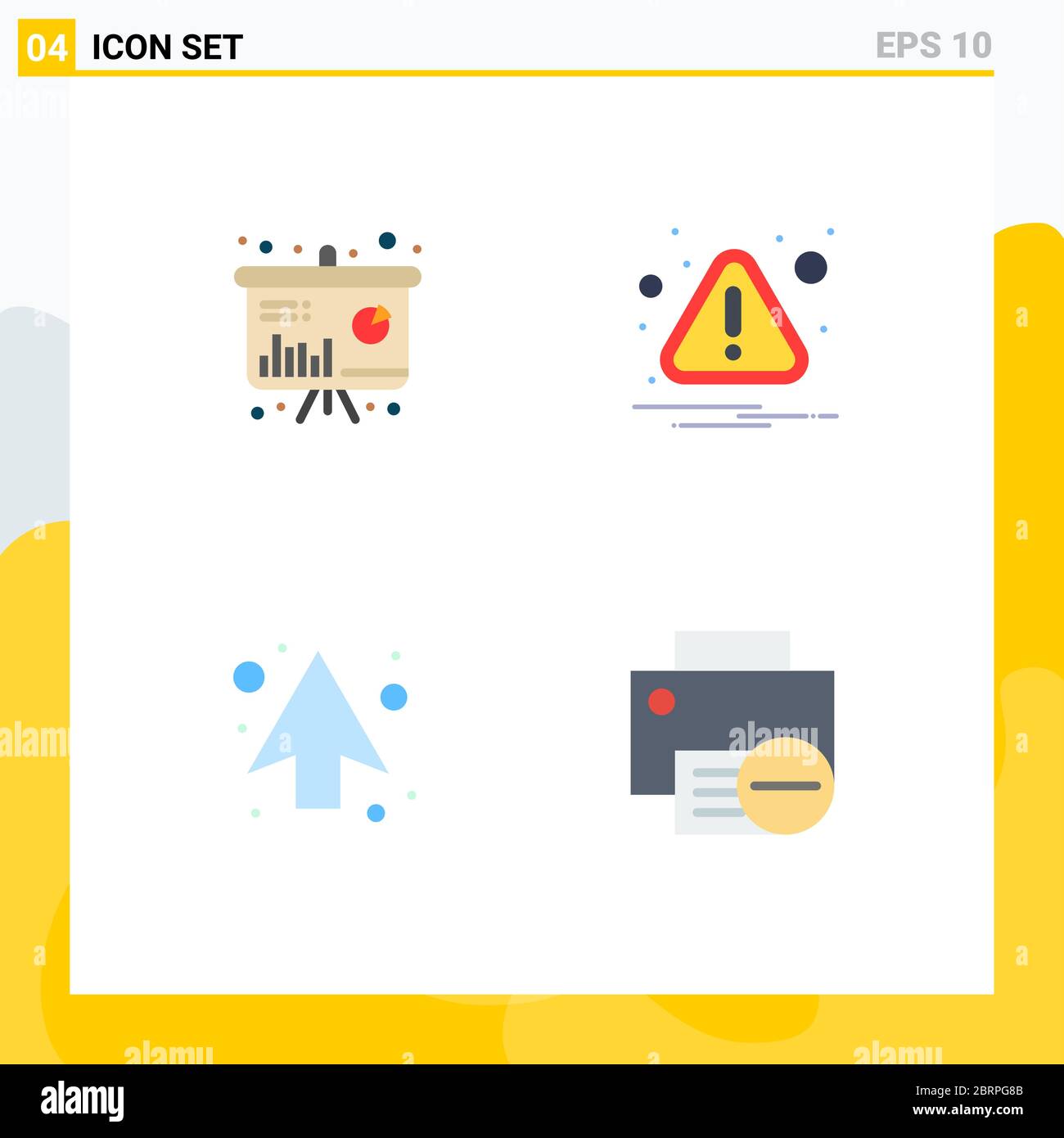 Stock Vector Icon Pack of 4 Line Signs and Symbols for chart, arrows ...