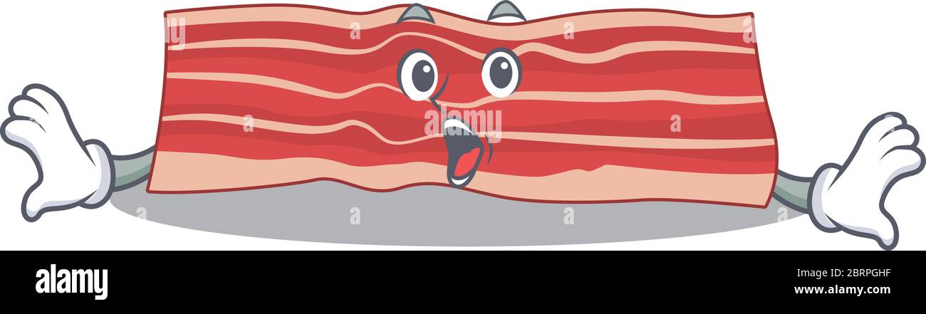 Bacon mascot design concept having a surprised gesture Stock Vector ...