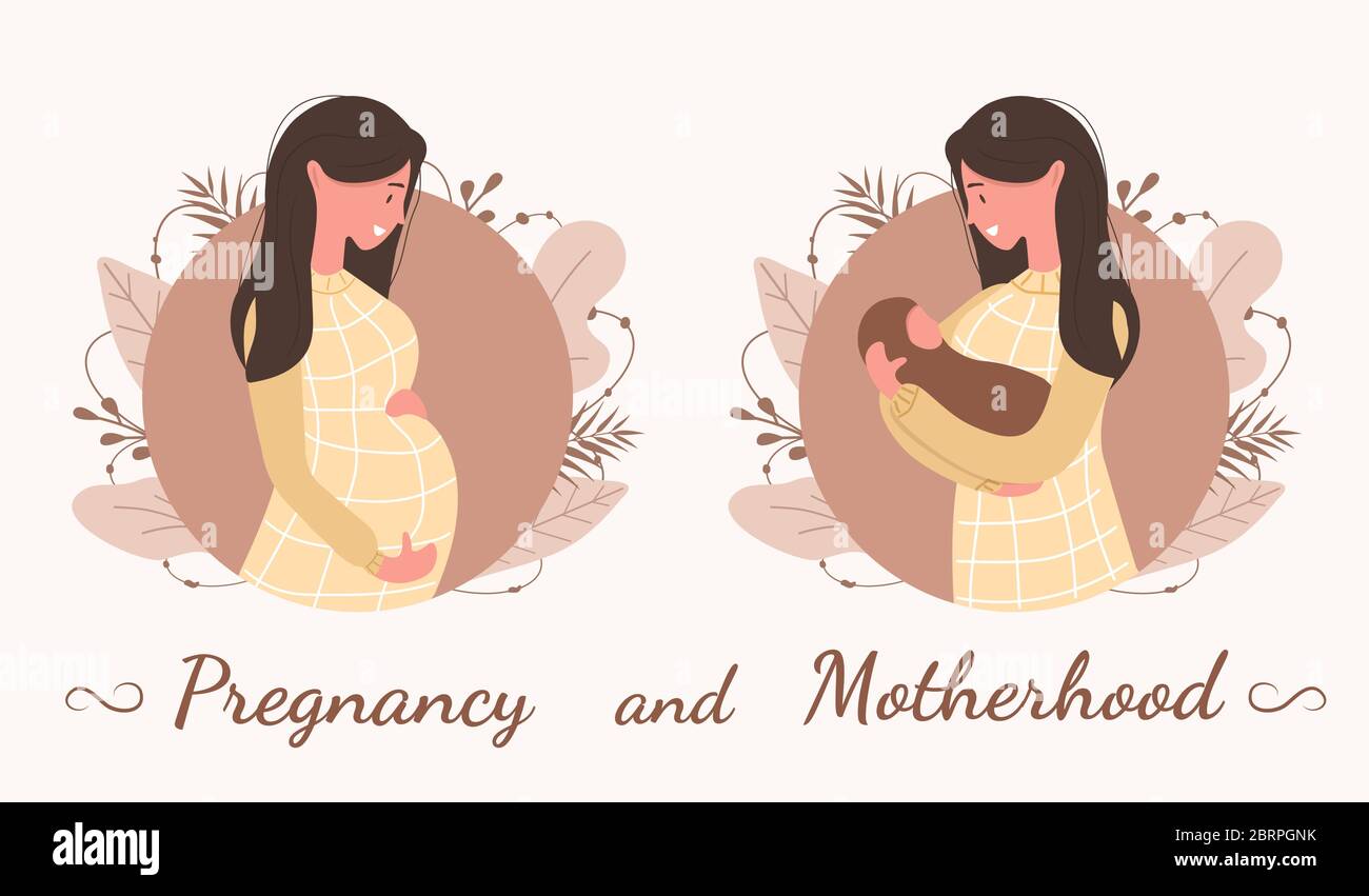 Pregnancy and motherhood. Cute happy pregnant woman. Beautiful young ...