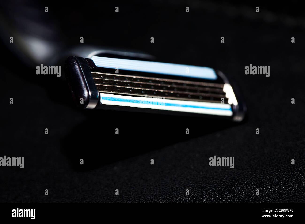 Sharp Metal Razor Blade Shaving Machine Photo Stock Photo - Alamy