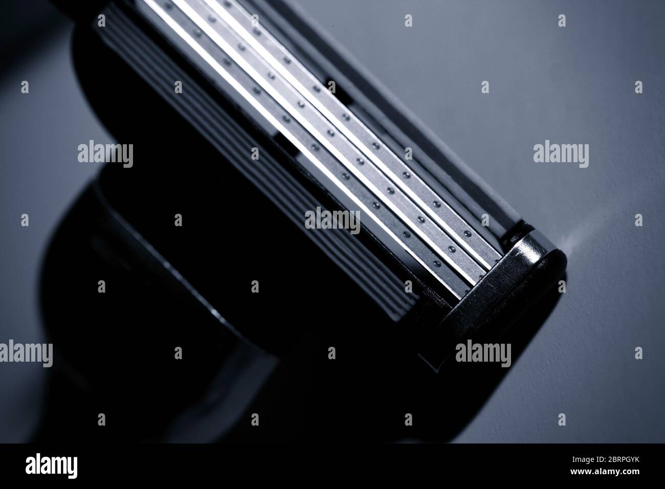 Sharp Metal Razor Blade Shaving Machine Photo Stock Photo - Alamy