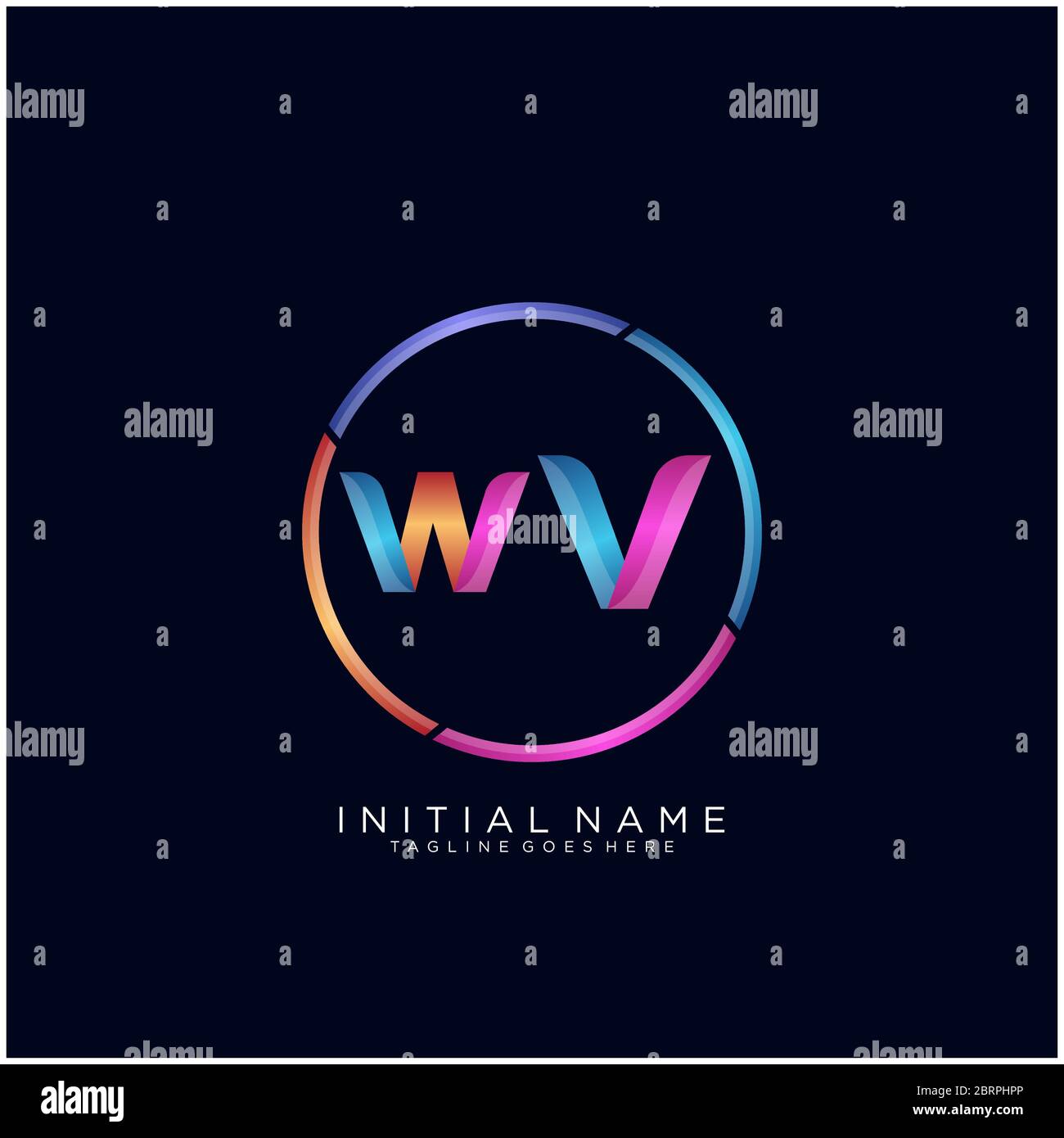 Wv letter logo hi-res stock photography and images - Alamy