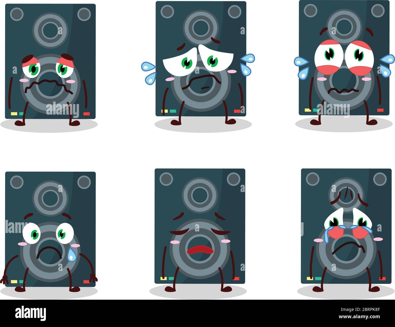 Loudspeaker cartoon with character with sad expression Stock Vector ...