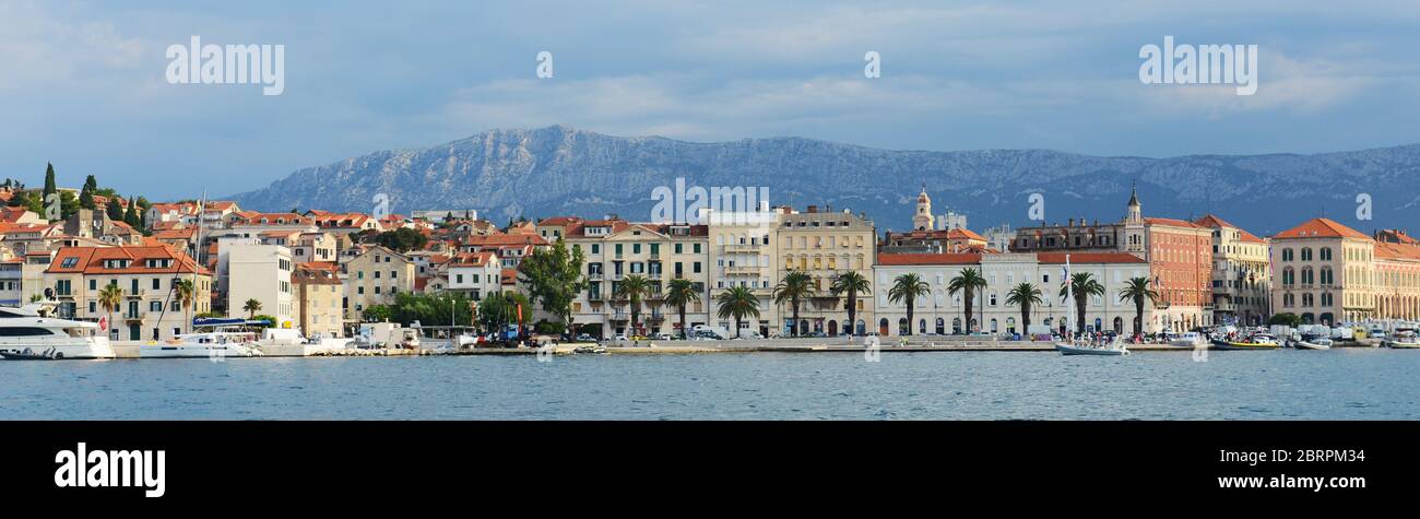 The beautiful building along the waterfront in Split, Croatia Stock ...