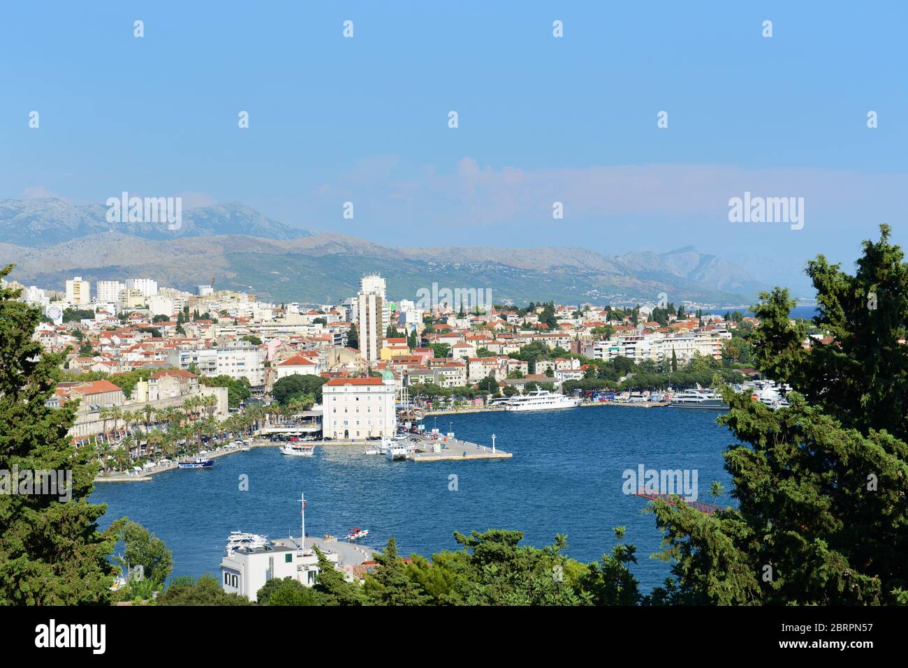 The beautiful building along the waterfront in Split, Croatia Stock ...