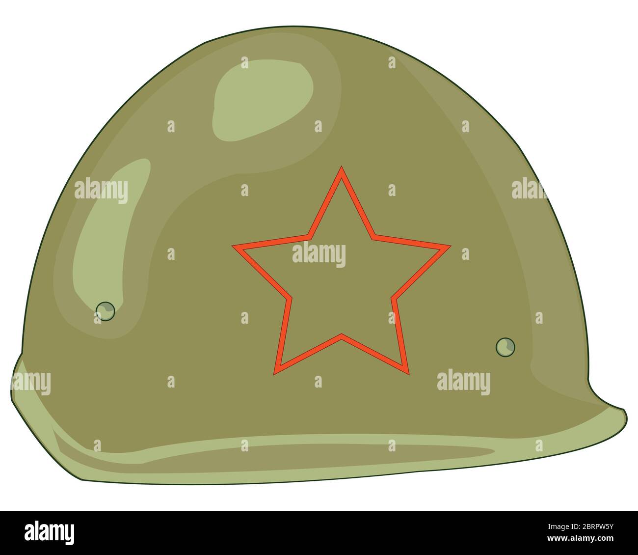 Defensive helmet of the soviet soldier on white background is insulated ...