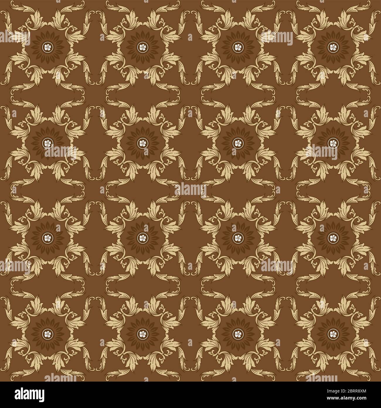 Simple Javanese batik pattern with modern mocca brown color design ...