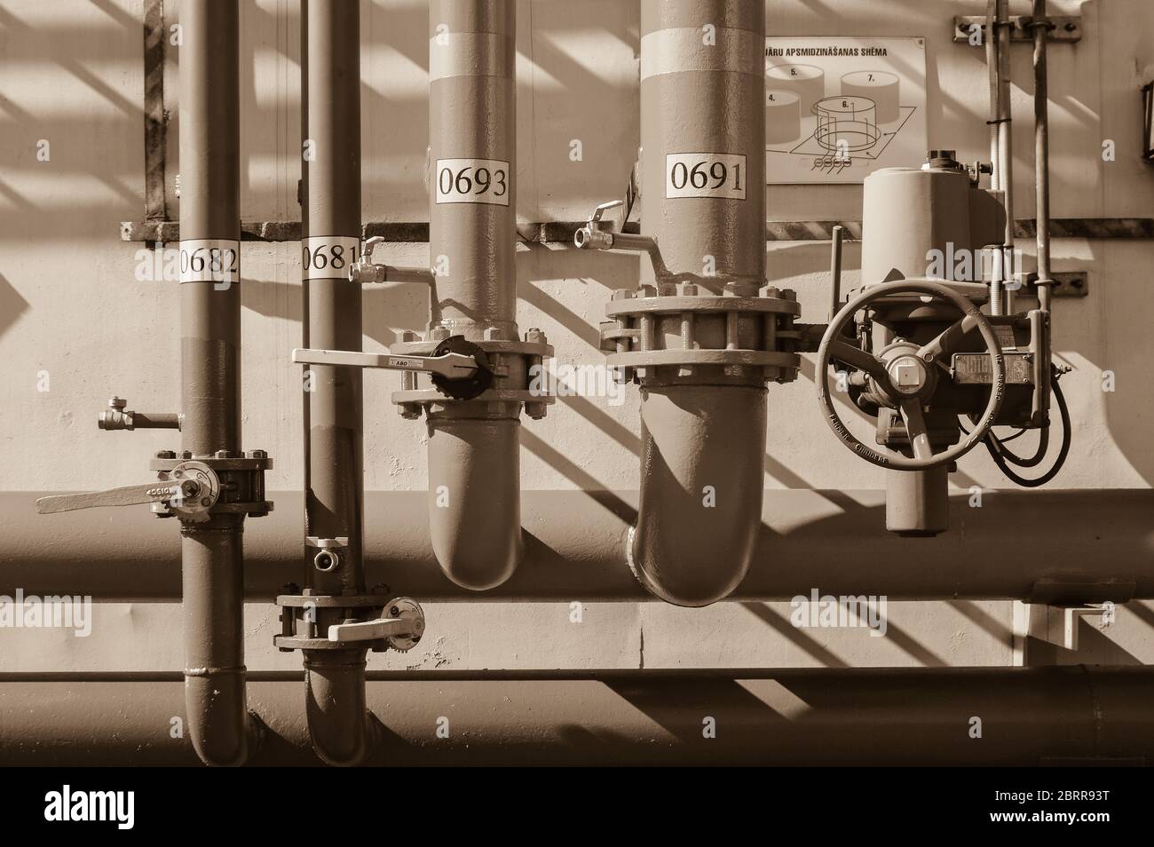 Pipeline and pipe rack of petroleum industrial plant. Offshore Industry ...