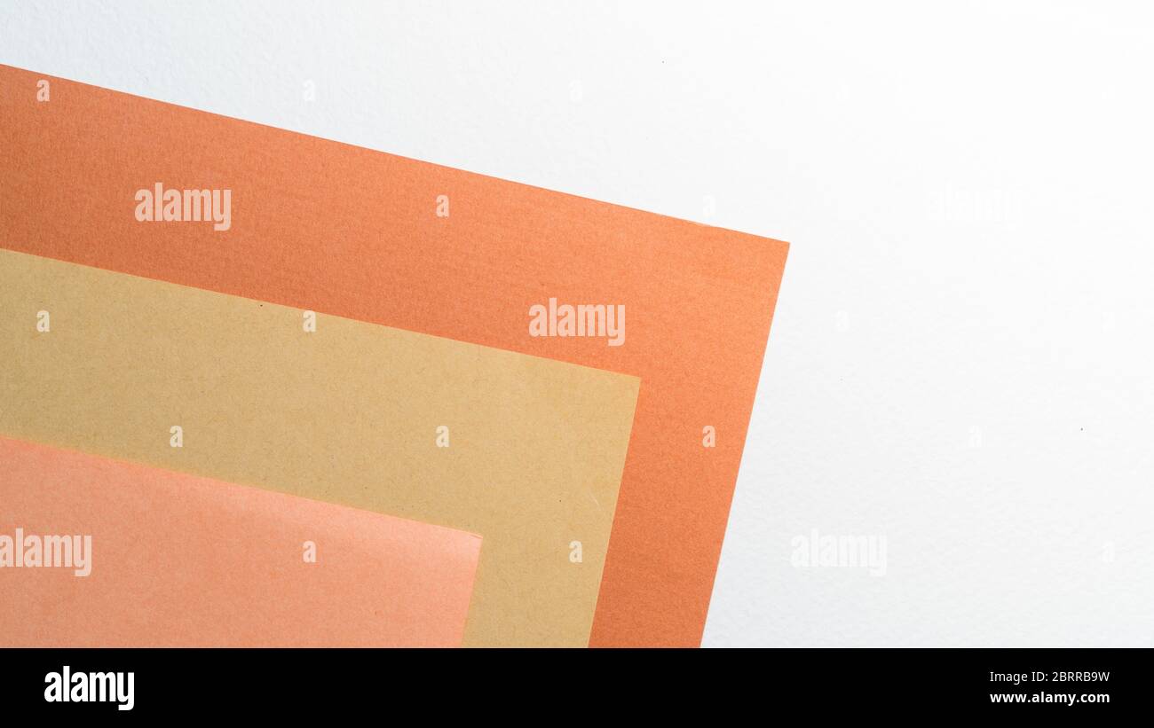 Color papers geometry shape composition background with white beige ...