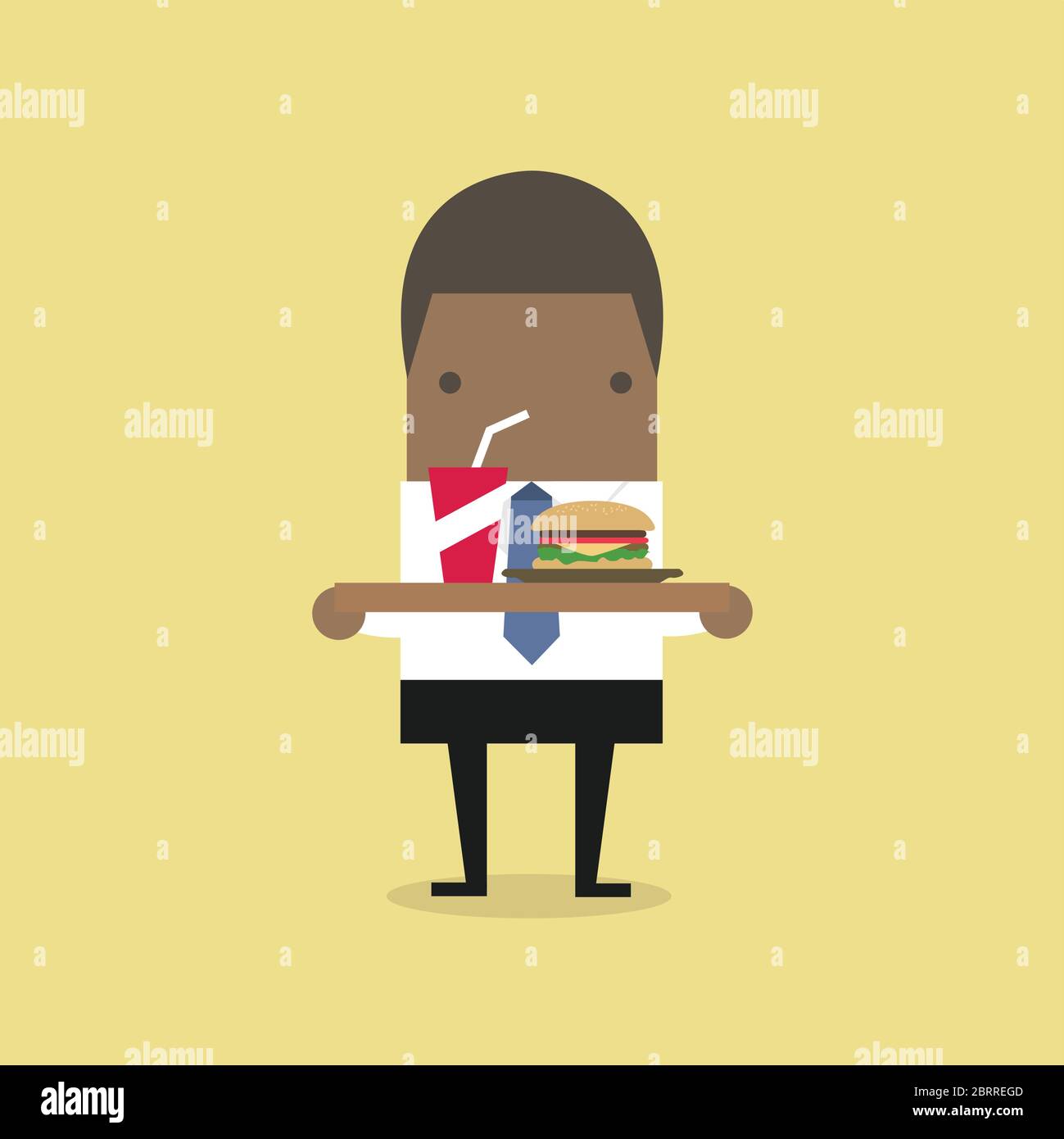 African american fast food waiter hi-res stock photography and images ...