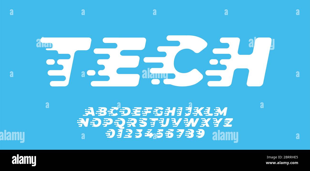 technology speed font style effect design template Stock Vector Image ...