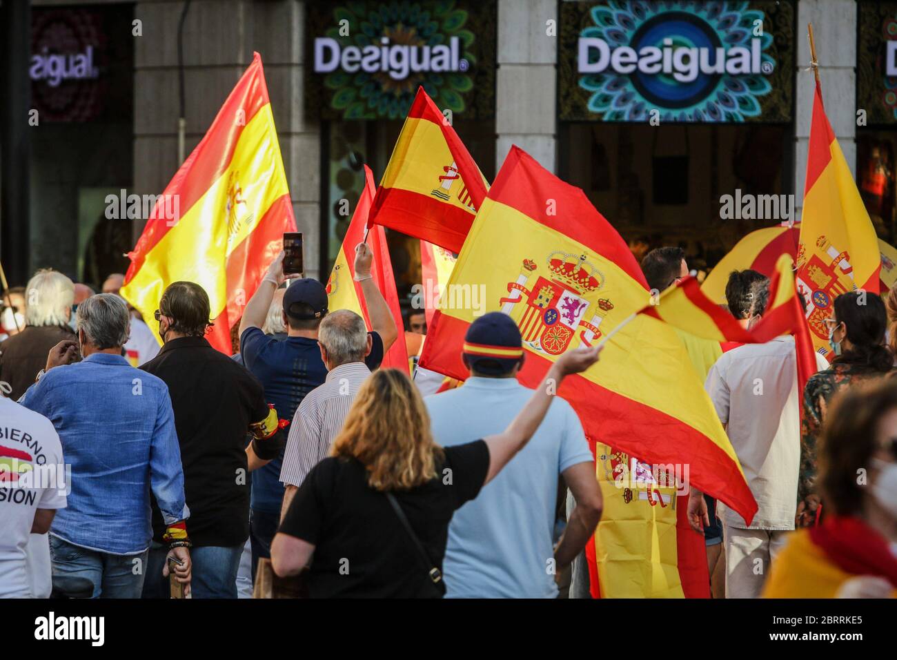 Malaga, Spain. 21st May, 2020. 21 May 2020 (Malaga) March and protest ...