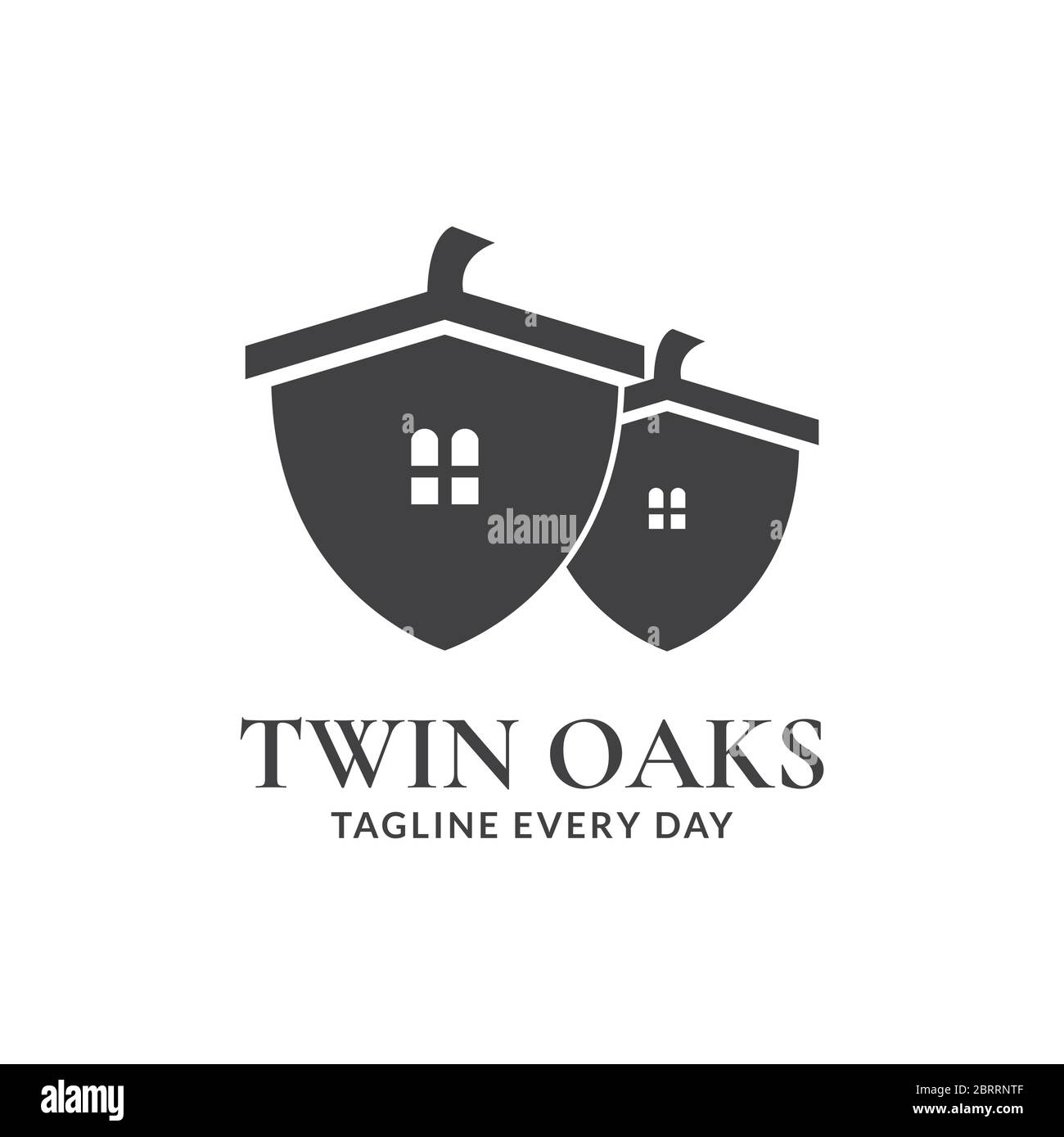 Oaks estate logo design- vector Stock Vector Image & Art - Alamy