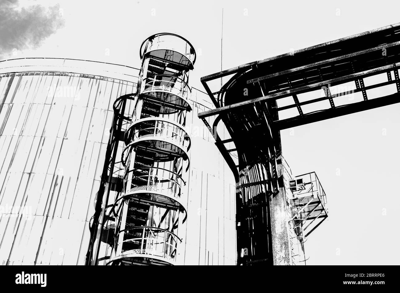 Crude oil tank in the oil refinery. Storage tanks for oil. Tanks for ...