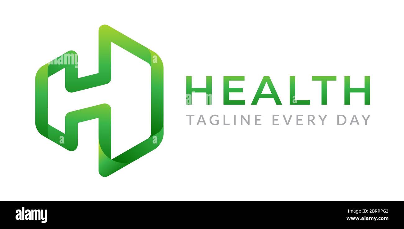 Letter H abstract green logo design Stock Vector Image & Art - Alamy