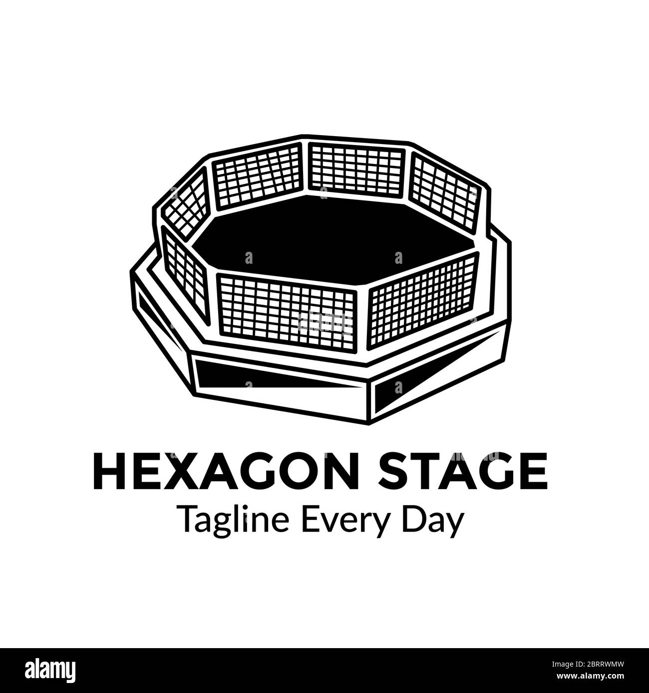 Hexagonal stage logo design template Stock Vector Image & Art - Alamy