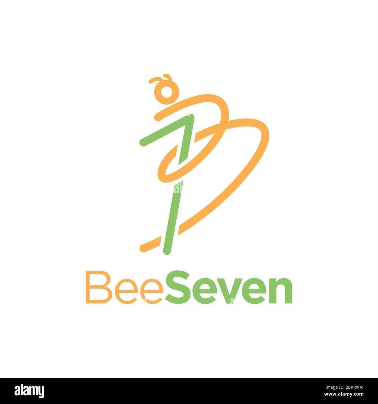 Seven Bee logo design Stock Vector Image & Art - Alamy