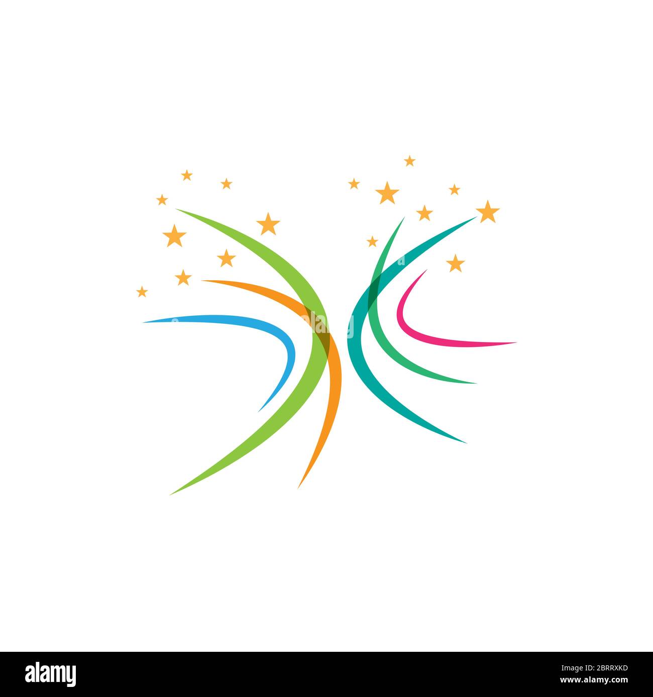 Illustration twinkling stars white Stock Vector Images - Alamy