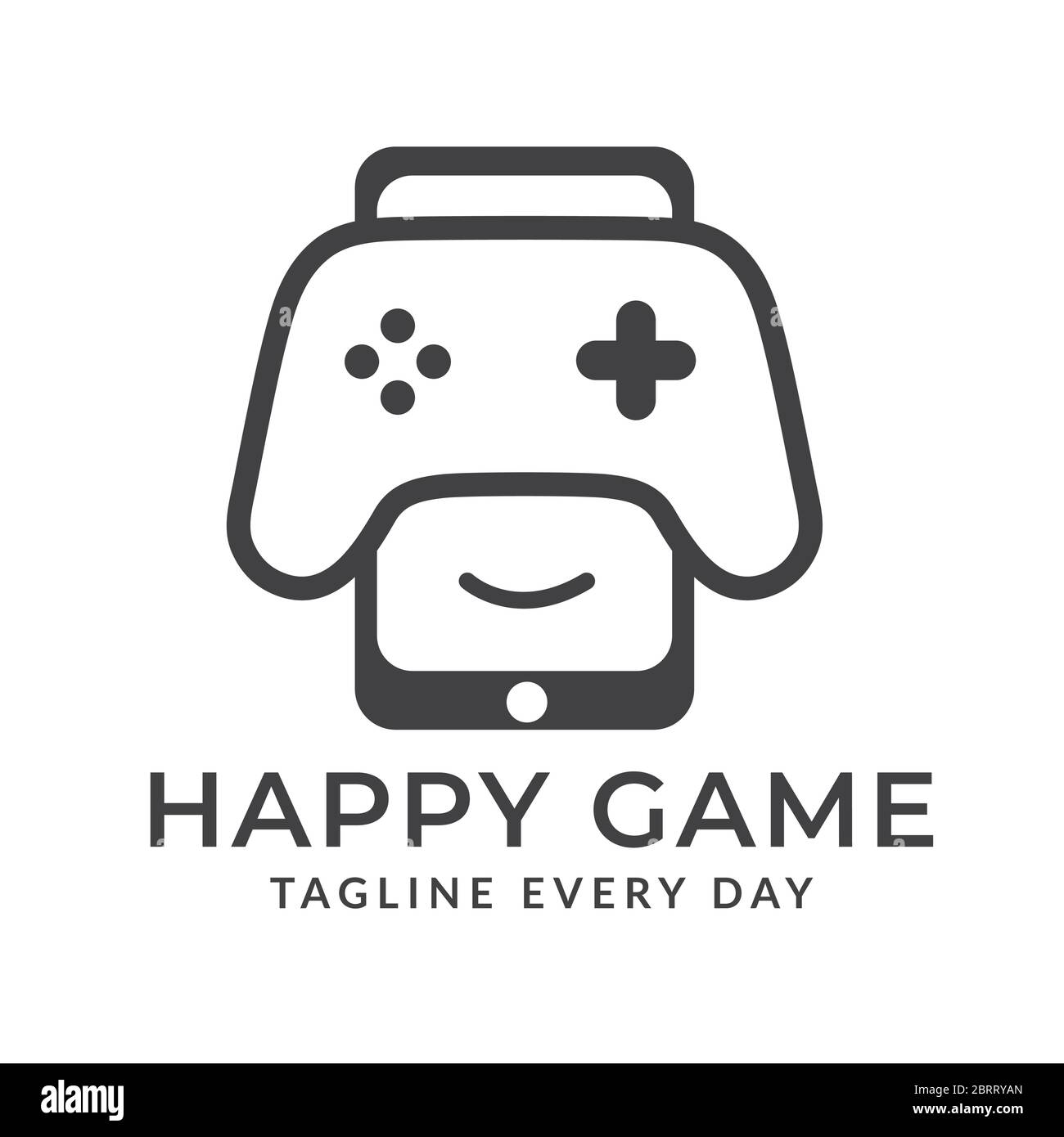 Happy Gamer logo design template Stock Vector Image & Art - Alamy