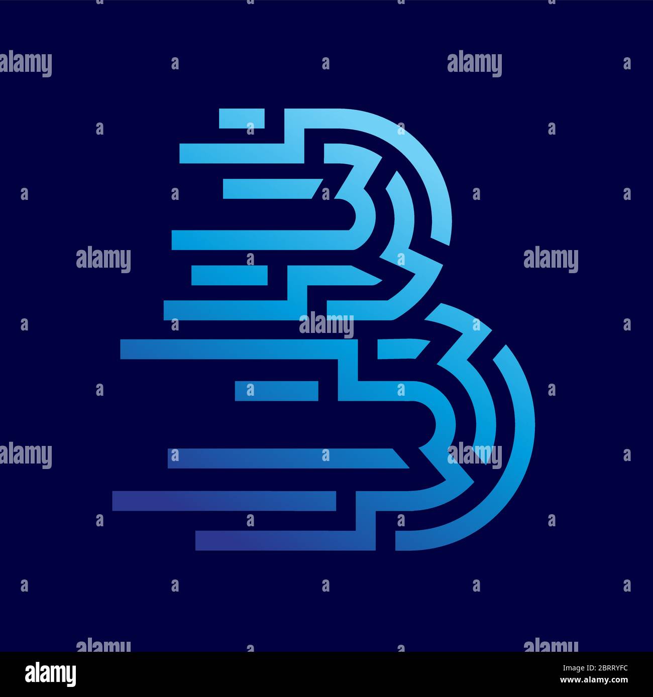 Line letter B abstract logo design Stock Vector Image & Art - Alamy