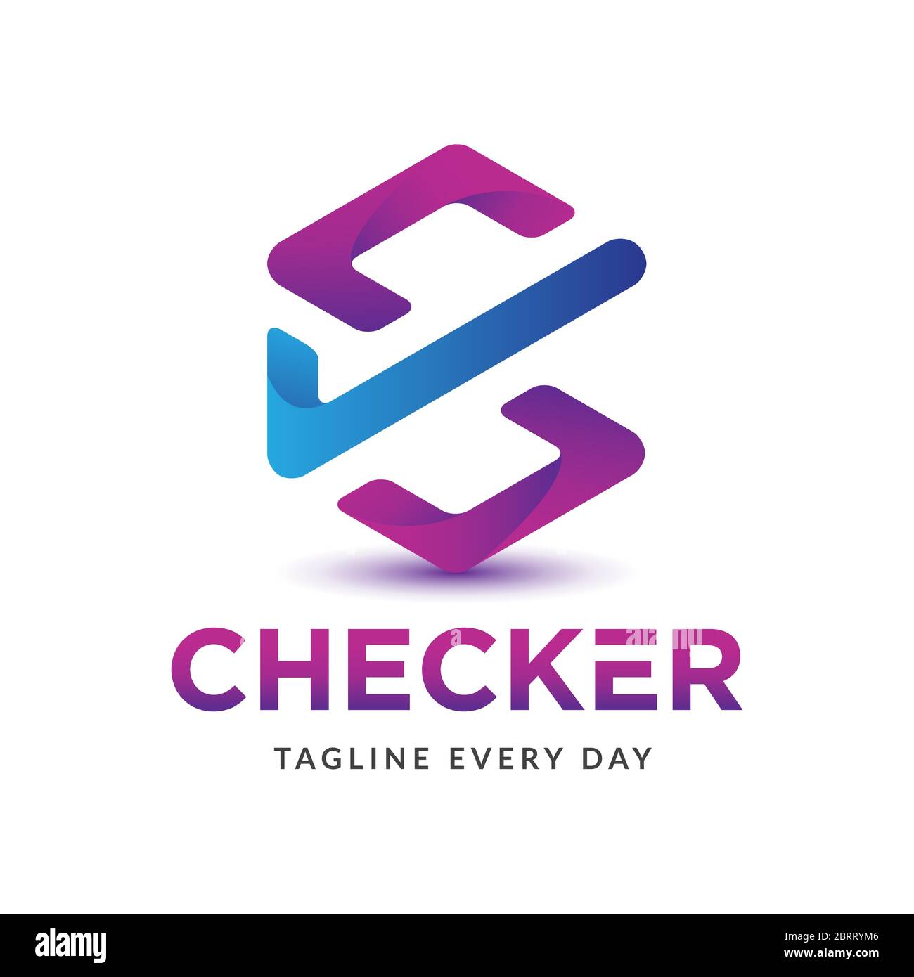 Abstract Check logo design template Stock Vector Image & Art - Alamy