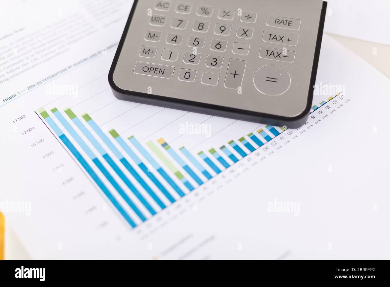 Business analysis - Checking accounting report on business table with ...