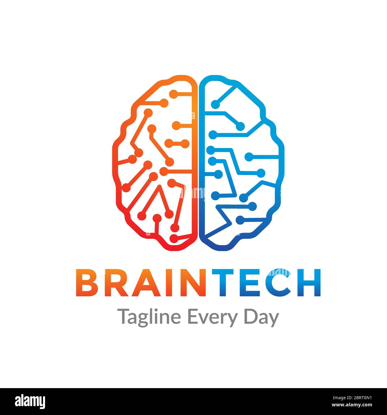 Brain tech logo design template Stock Vector Image & Art - Alamy