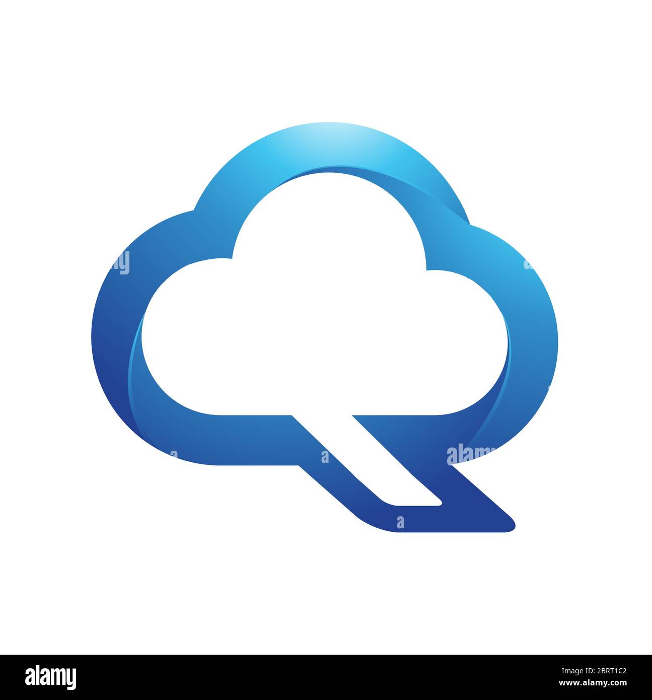 Abstract blue cloud logo design template Stock Vector Image & Art - Alamy