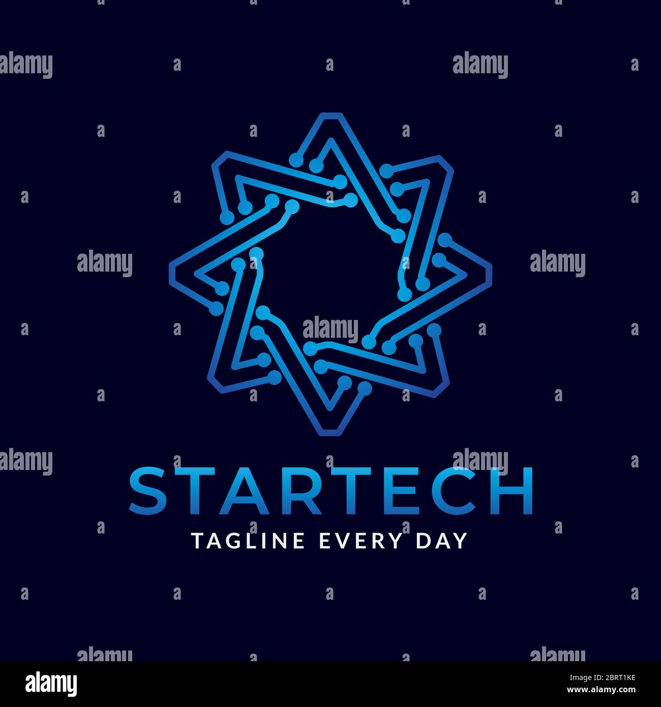 Star tech logo design template Stock Vector Image & Art - Alamy