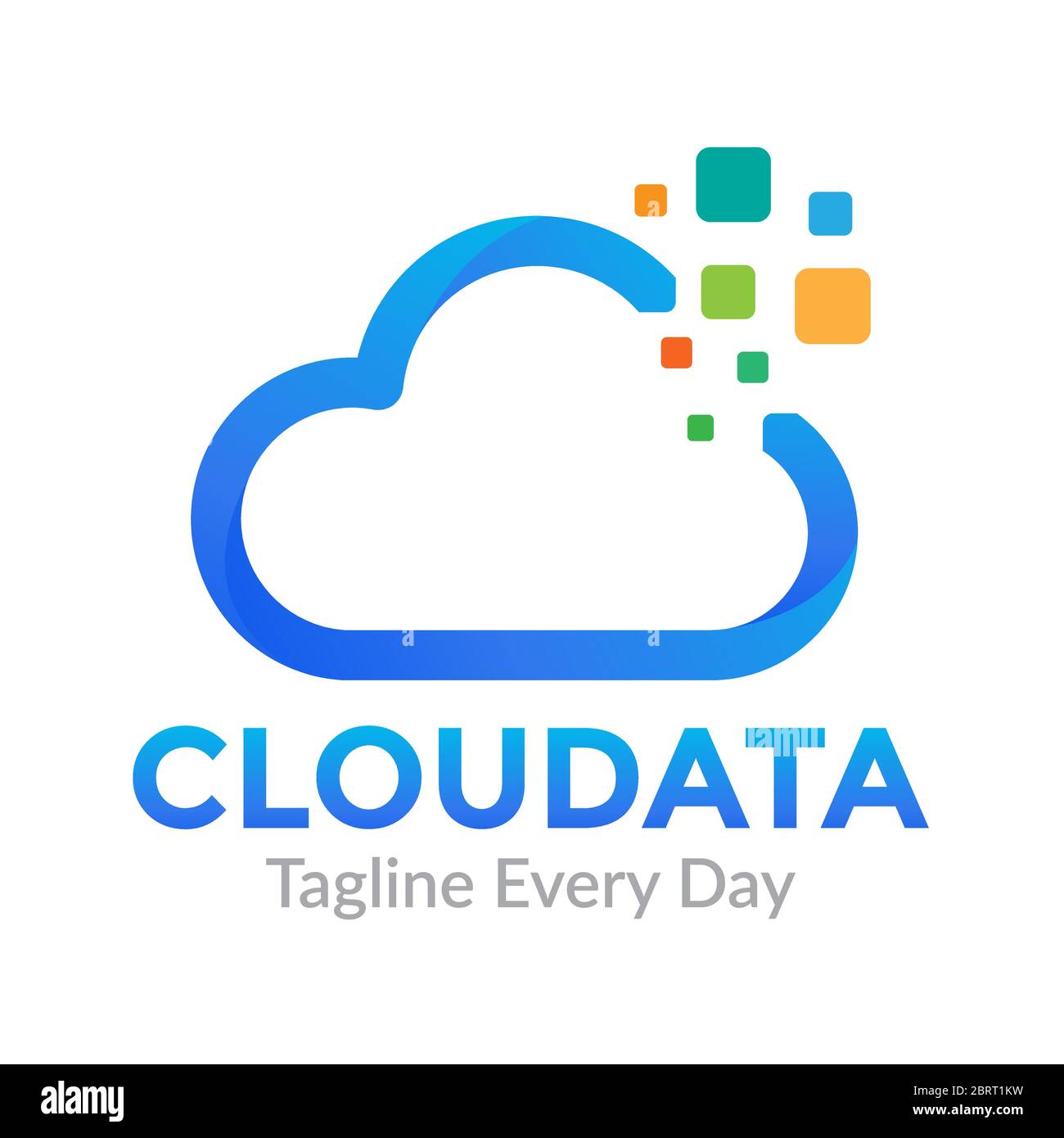 Cloud Data logo design template Stock Vector Image & Art - Alamy