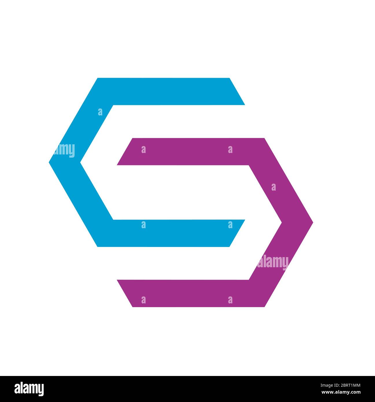 Hexagonal S abstract logo design template vector Stock Vector Image ...