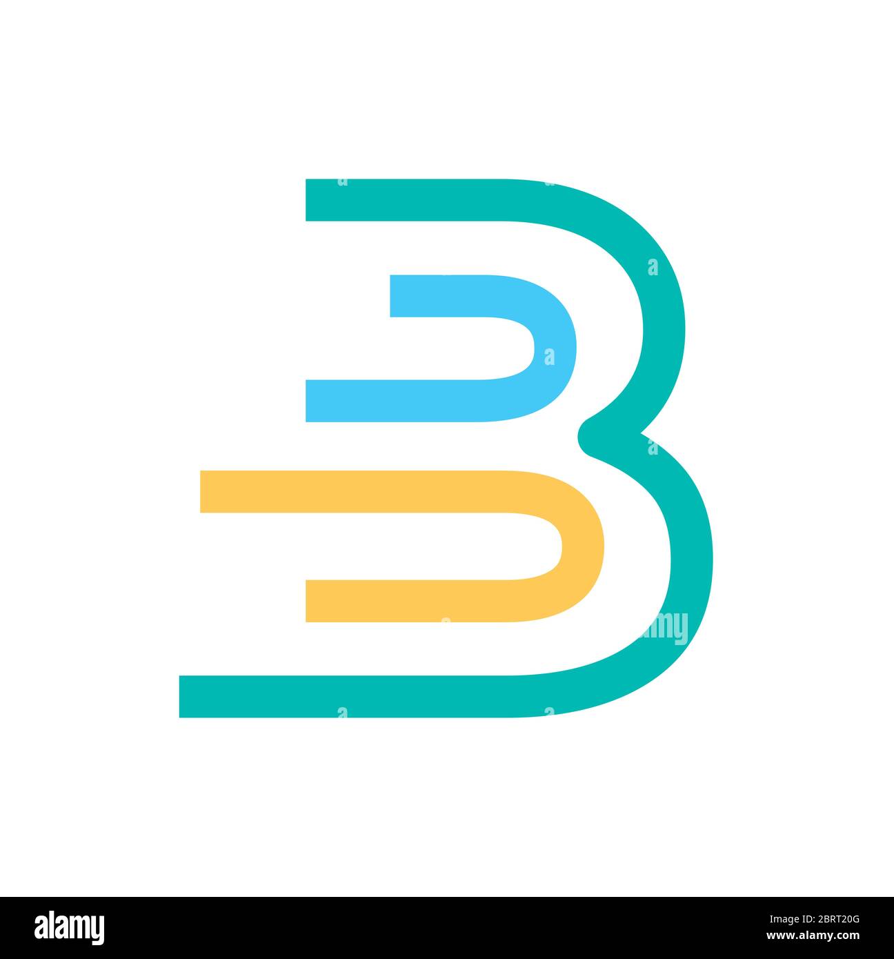 Colorful B logo design template Stock Vector Image & Art - Alamy