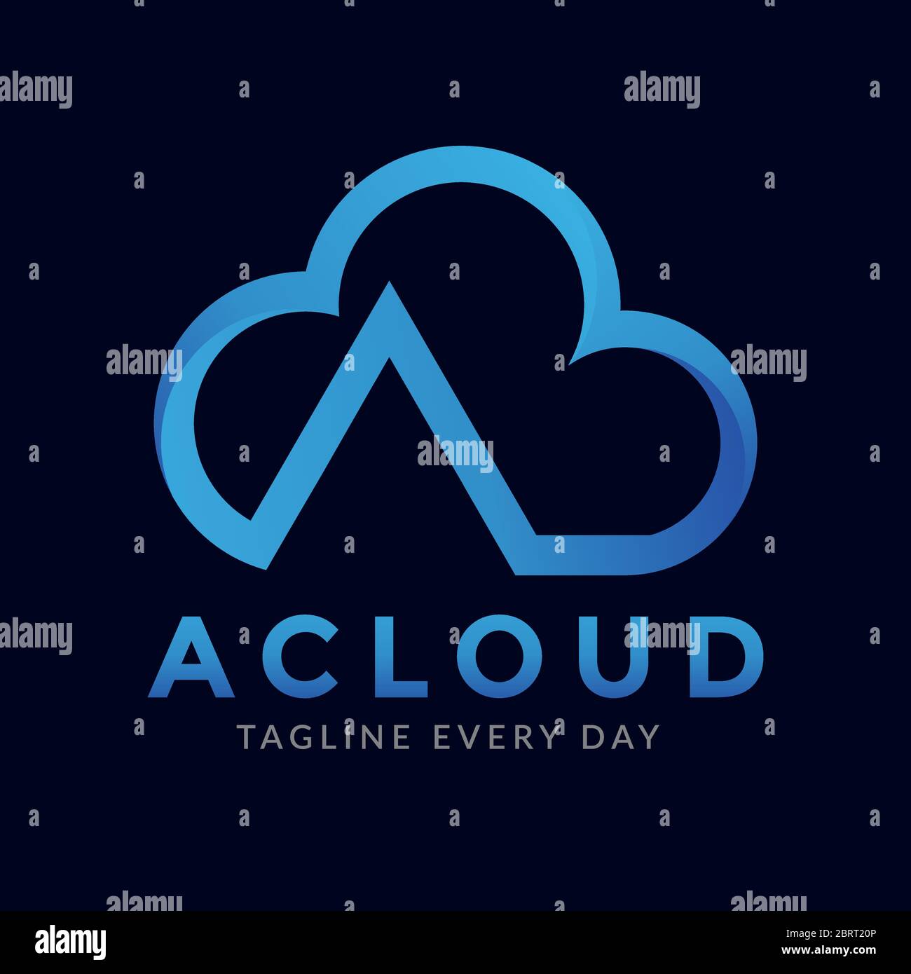 Abstract Cloud letter A logo design Stock Vector Image & Art - Alamy
