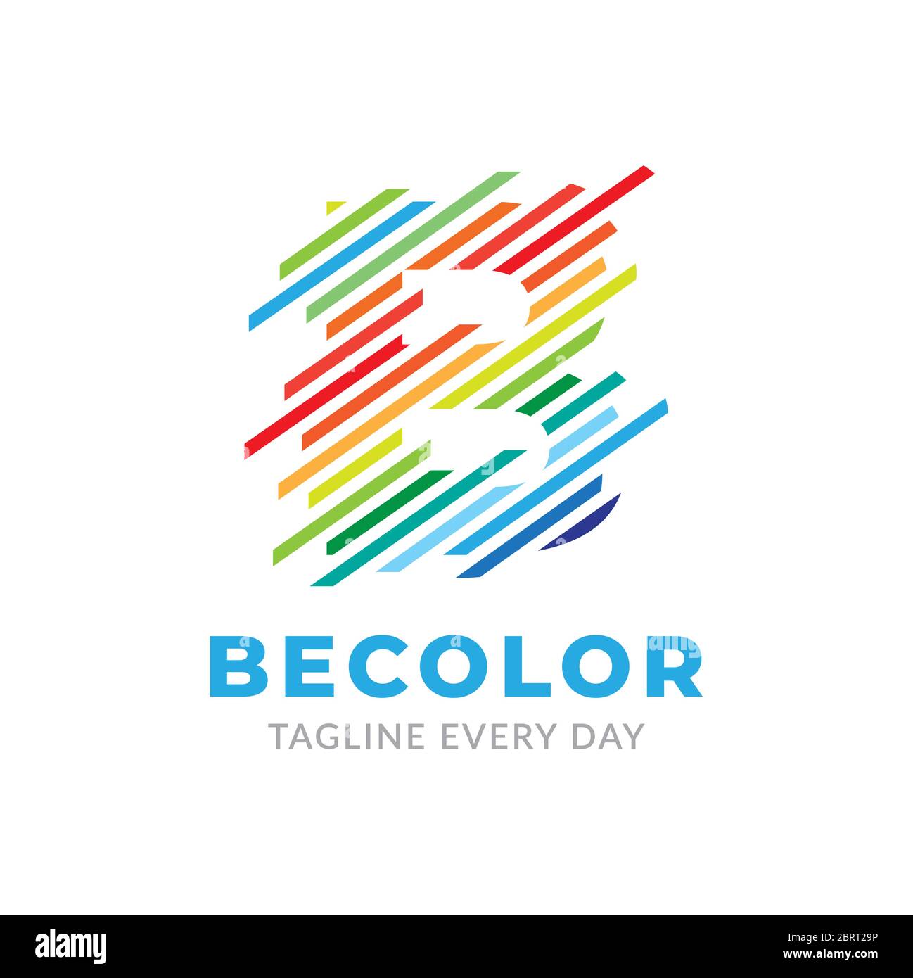 B colorful logo design template Stock Vector Image & Art - Alamy